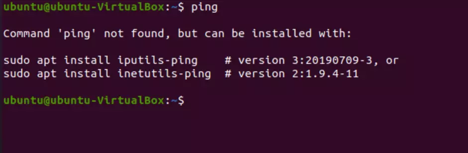 Команда Ping не знайдена в Ubuntu Linux 1792_1
