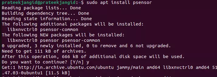 Ինչպես ցուցադրել և փոխել օդափոխիչի արագությունը Ubuntu-ում 17_5
