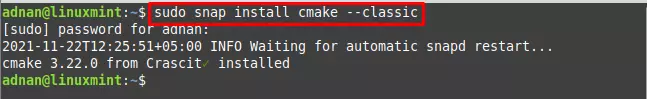 როგორ დააინსტალიროთ Cmake Linux Mint-ზე