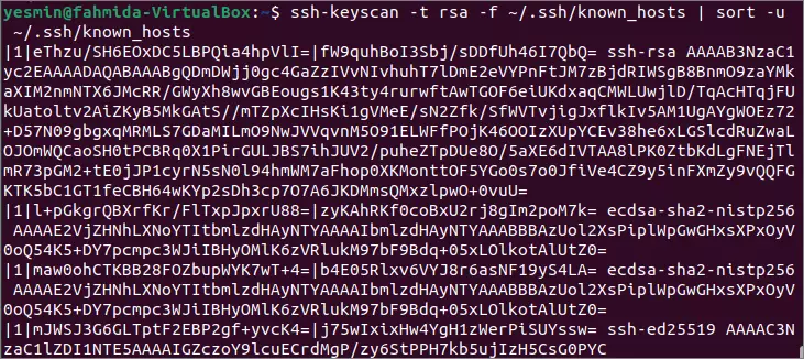 Meriv çawa ssh-keyscan li Ubuntu bikar tîne 1843_5