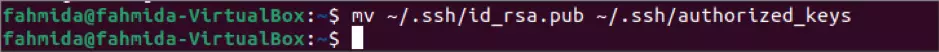 Sut i ffurfweddu allweddi_awdurdodedig o SSH ar Ubuntu 1847_2
