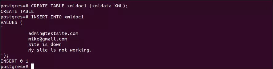 PostgreSQL XML Data Type 1874_2