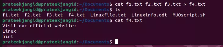 Како комбиновати текстуалне датотеке у Линуку 18_2