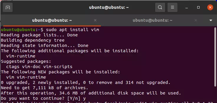 Vim ბრძანება ვერ მოიძებნა Linux-ის ინსტალაციის შემდეგ, როგორ გადავწყვიტოთ 1954_2