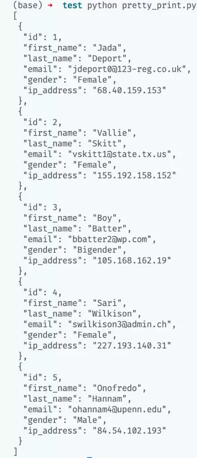 પ્રીટી પ્રિન્ટ JSON Python 1977_5