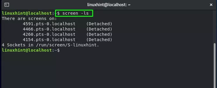 હું CentOS માં સ્ક્રીન આદેશનો ઉપયોગ કેવી રીતે કરી શકું 197_11