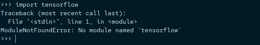 Intet modul med navnet 'TensorFlow' 1987_2