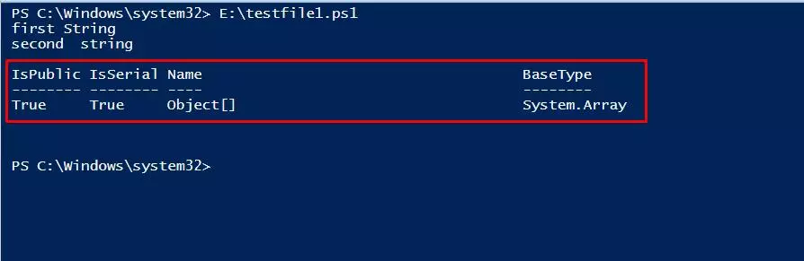 PowerShell တွင် ကြိုးတစ်ချောင်း၏ Array ကိုအသုံးပြုနည်း 2011_14