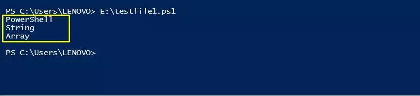 Comment utiliser un tableau de chaînes dans PowerShell 2011_8