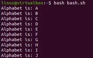 Bash For Loop 1 i le 10 2039_12