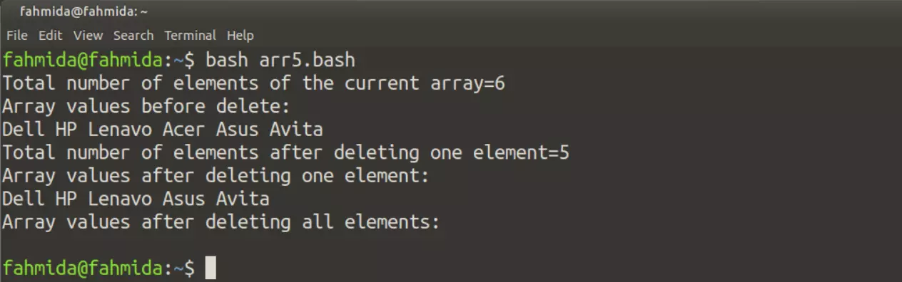 Kā lietot masīvus programmā Bash 2052_5