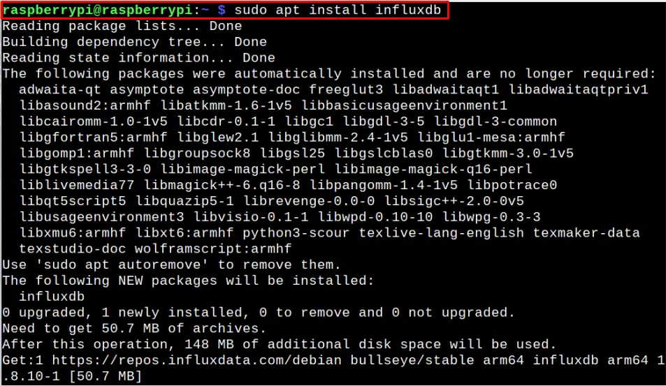 Otu esi etinye InfluxDB na Raspberry Pi 2061_5