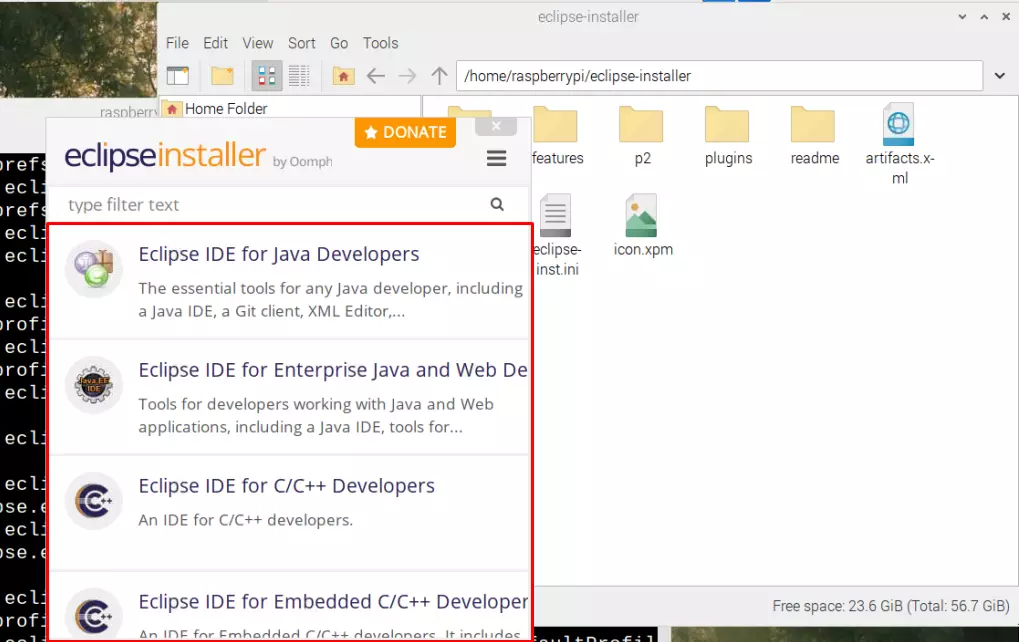 Raspberry Pi-də Eclipse-i necə quraşdırmaq olar 2062_7