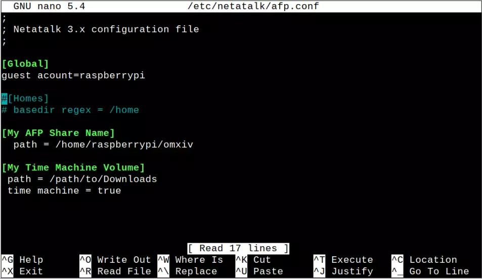 Folsleine hantlieding foar it ynstellen fan AFP-tsjinner op Raspberry Pi 2066_6