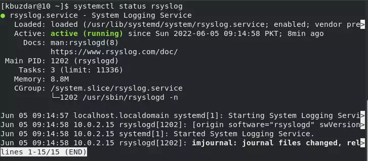 Yuav teeb tsa Syslog Server li cas hauv CentOS 8 206_2