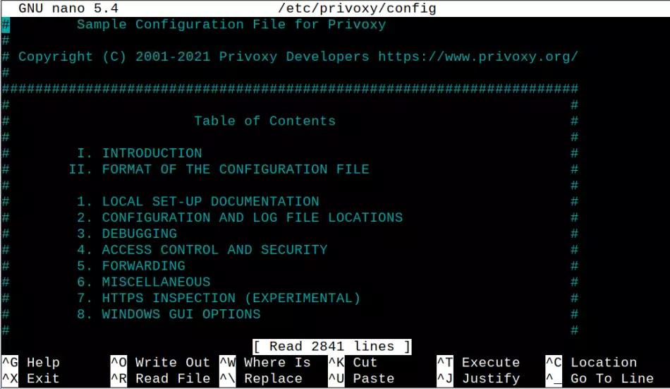 Privoxy ярдәмендә Raspberry Pi Proxy Server урнаштырыгыз 2070_3