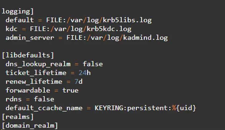 Configuration de Linux pour authentifier Kerberos 209_2