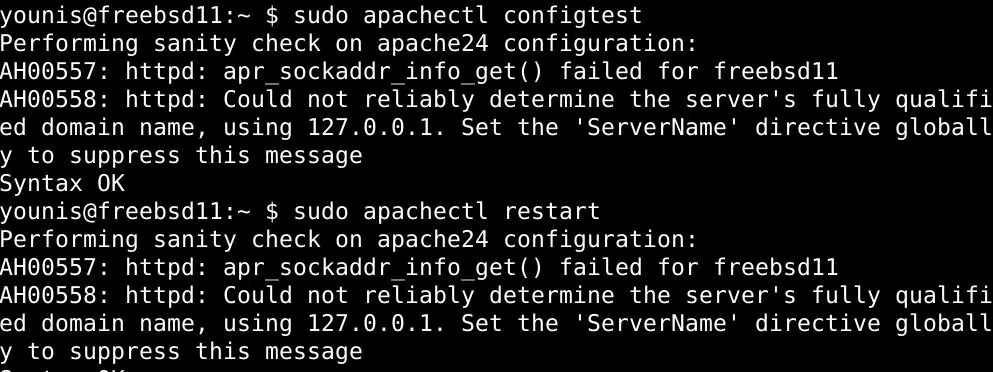 Installige FreeBSD-le Apache, PHP ja MySQL 2100_27