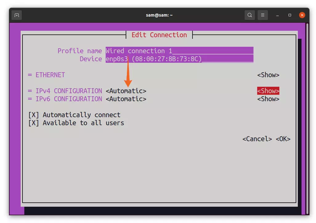 Hoe om te weet of die IP-adres staties of dinamies is in Linux 2158_6