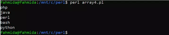 Gụọ Ogologo Array na PERL 2181_4