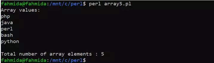 ນັບຄວາມຍາວ Array ໃນ PERL 2181_5