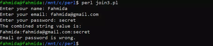 Funktsiooni PERL join() kasutamine 2184_3