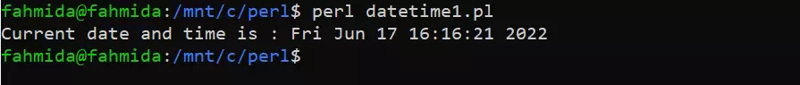 PERL-ൽ തീയതിയും സമയവും ഉപയോഗിച്ച് പ്രവർത്തിക്കുന്നു 2187_1