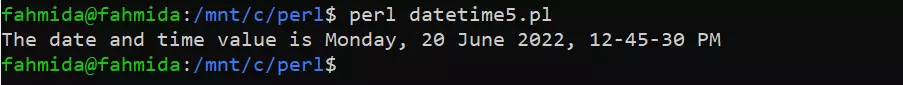 PERLలో తేదీ మరియు సమయంతో పని చేయడం 2187_5