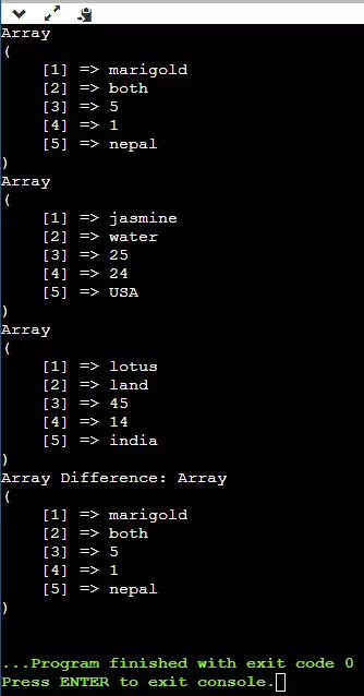 PHP Array_Diff() funktsioon 2219_5