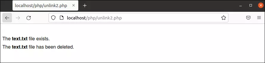 PHP unlink() Umsebenzi 2220_2
