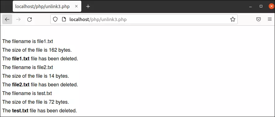 PHP unlink() Umsebenzi 2220_3