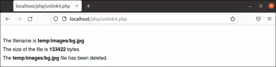PHP unlink() Umsebenzi 2220_4