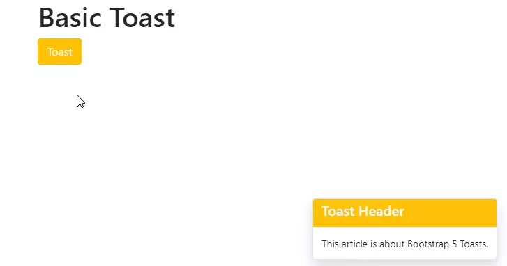 Kako ustvariti in odpreti toast v Bootstrap 5 2259_4