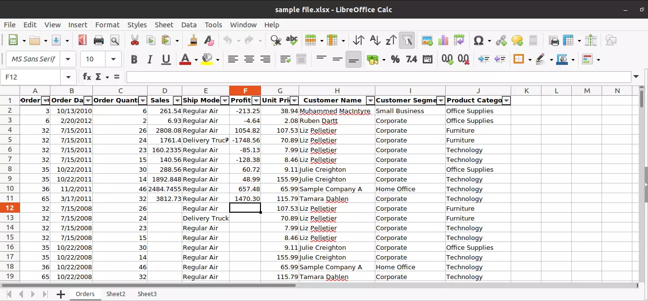 Sut i Agor Ffeiliau Excel yn LibreOffice yn Linux 2289_6