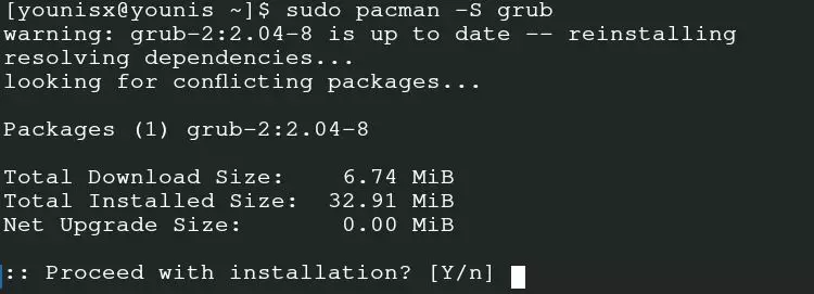 Cara nganyari Grub ing Arch Linux 2311_2