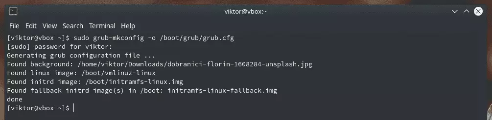 በ Arch Linux ላይ GRUBን እንዴት ማዘመን እንደሚቻል 2316_17