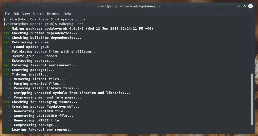 Arch Linux'та GRUBти кантип жаңыртса болот 2316_21