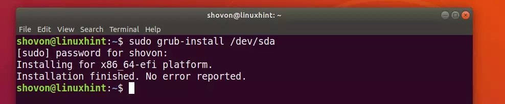 كيفية استخدام GRUB Rescue على Ubuntu 18.04 LTS 2321_16