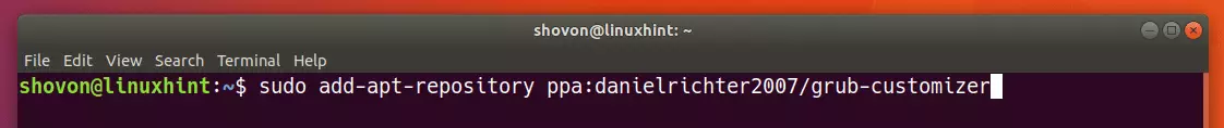 Տեղադրեք Grub Customizer-ը Ubuntu-ում 2322_1