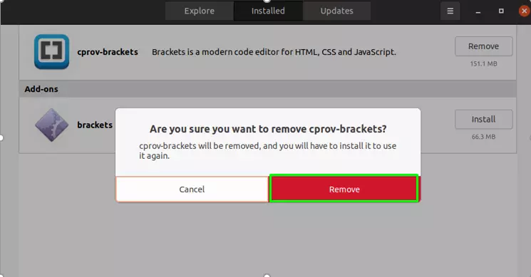 Installer l'éditeur de code Brackets sur Ubuntu 20.04 2327_14