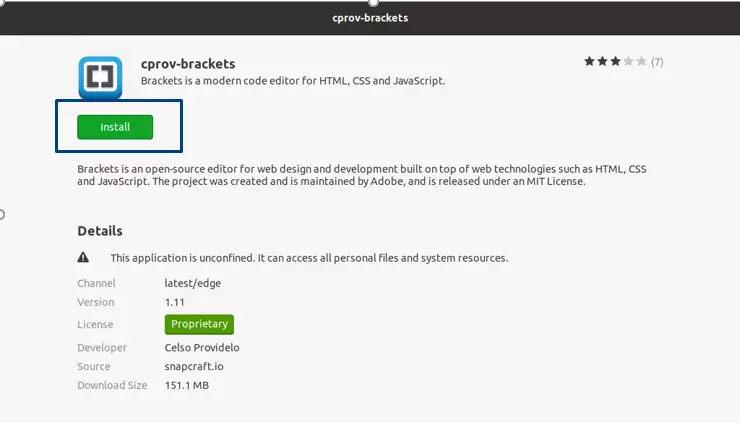 I-install ang Brackets Code Editor Sa Ubuntu 20.04 2327_6