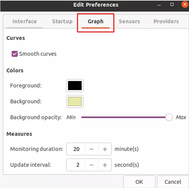 Ako nainštalovať a nakonfigurovať monitor Psensor Sensor v systéme Linux? 2331_7