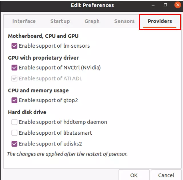 Как установить и настроить Psensor Sensor Monitor в Linux? 2331_9