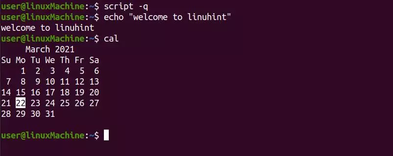 Kako pokrenuti naredbu “script” u Linuxu? 2334_16