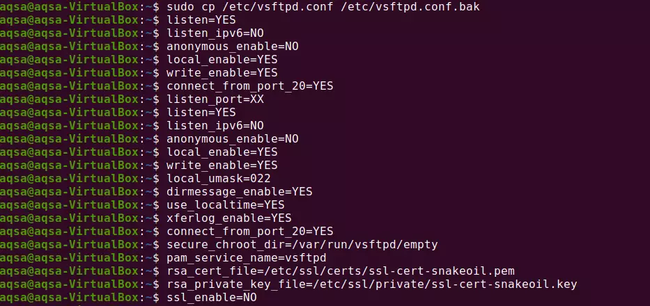 Ubuntu 20.04 တွင် FTP ဆာဗာကို ထည့်သွင်းနည်း 2336_7