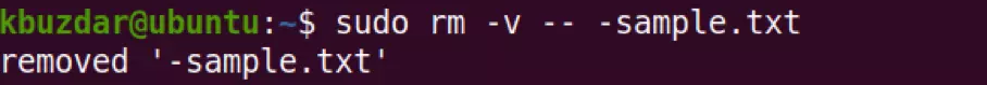 Exemplu de comandă Linux „rm”. 233_12