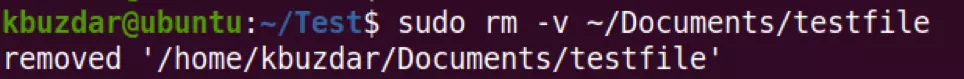 Exemplu de comandă Linux „rm”. 233_2