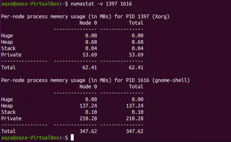 كيفية تشغيل أمر Numastat في Linux 2342_12