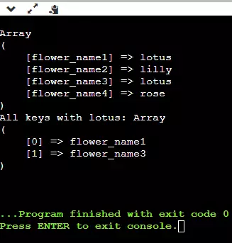 PHP array_keys() Fungsi 2354_2