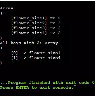የ PHP array_keys() ተግባር 2354_4